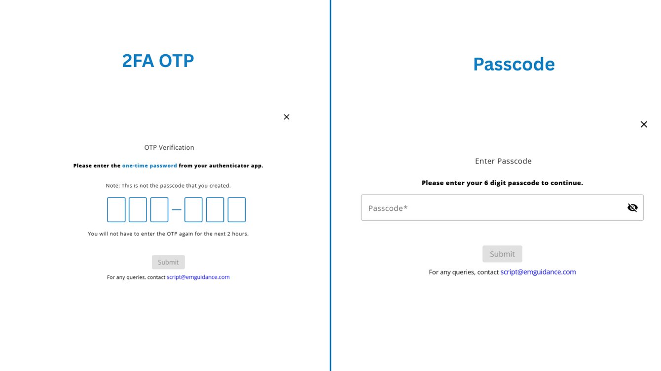 Passcode vs Two-Factor Authentication OTP